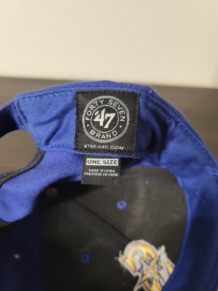 Seattle Mariners Blue '47 Brand Adjustable Strap Back Hat Yellow ...