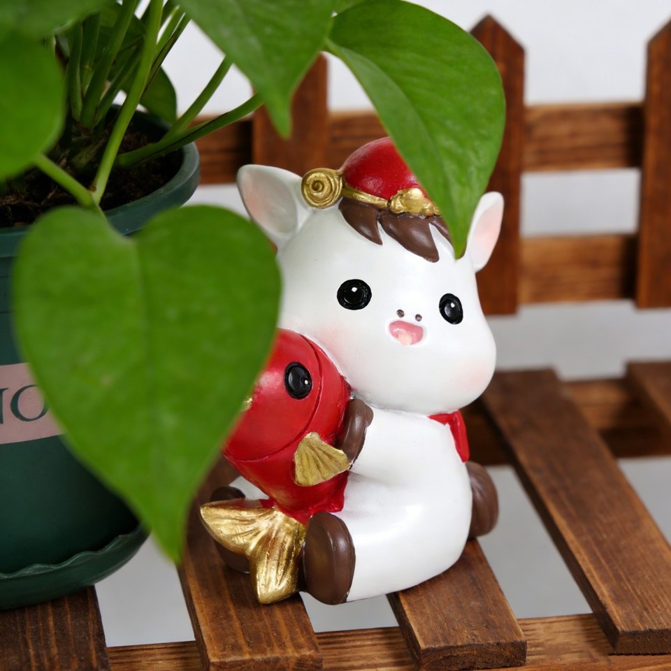 Zodiac Horse Decorative Ornaments Statue Chinese Lucky Figurine New ...