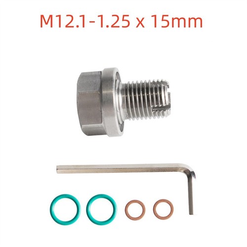 M12.1-1.25x15mm Oil Drain Plug Piggyback Stainless Steel Repair Kit W ...