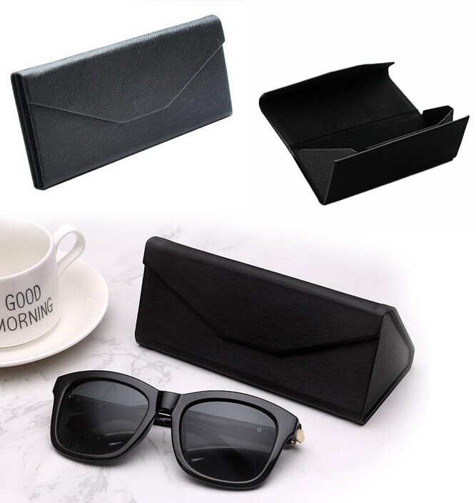 Triangle Folding Glasses Box PU Waterproof Strong Magnet Eyewear Case ...