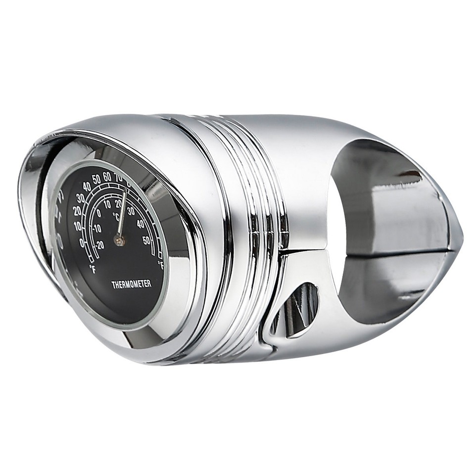 Chrome Universal 1 1/4" 1.25" Motorcycle Handlebar Thermometer ...