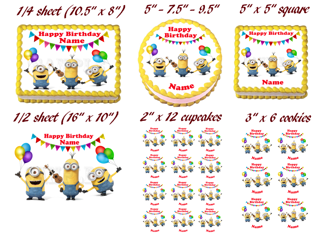 Despicable Me Cupcake Toppers Printable Despicable Me 4 Minions