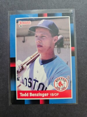 Todd Benzinger Baseball card #297 Red Sox Donruss 1988 | eBay