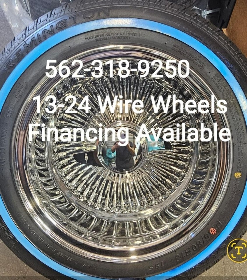 4 - 13x7 Zenith style wire wheels Rev 72 Spokes Cross Lace All Chrome ...