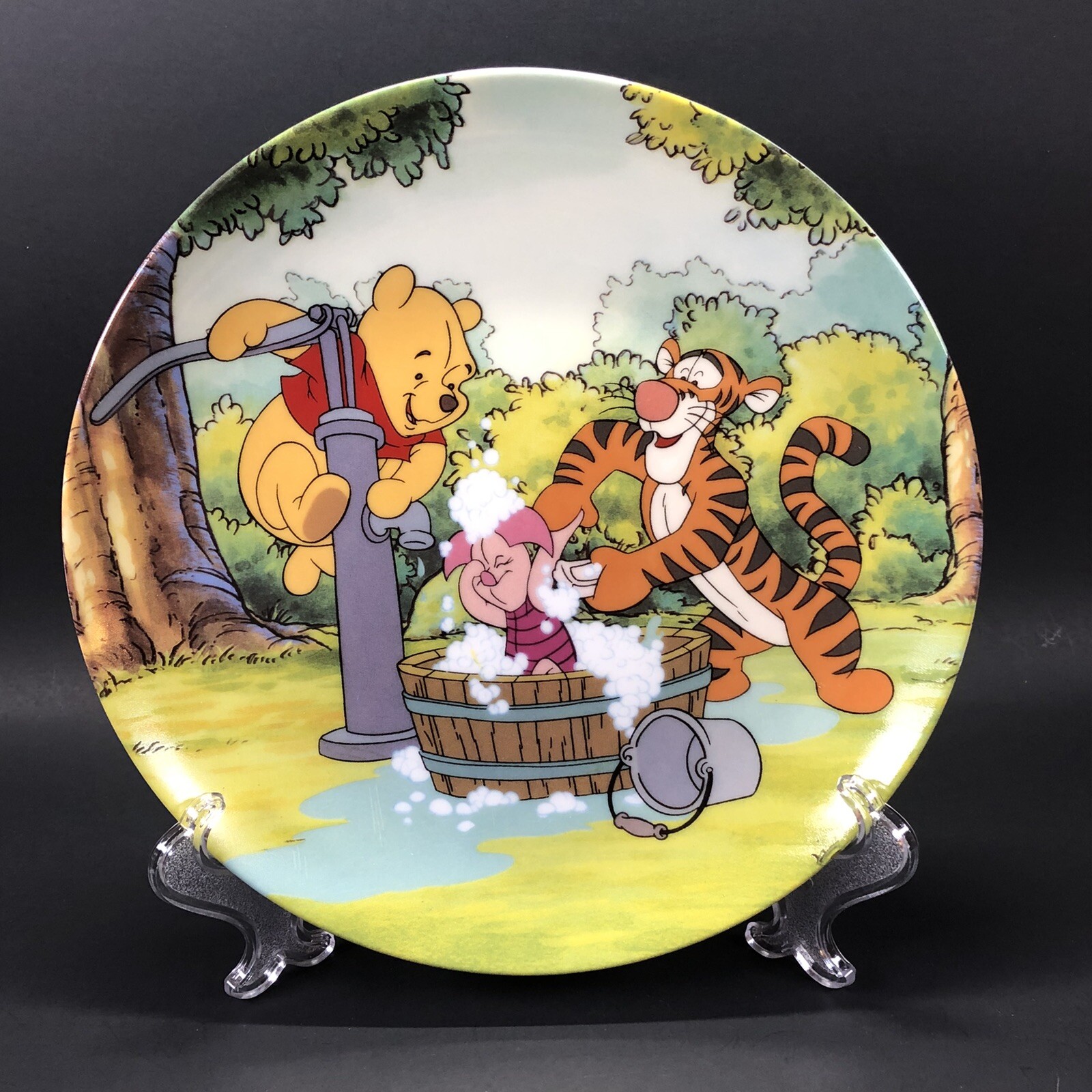 Disney Winnie the Pooh Collector Plate Troubles With Bubbles Piglet ...