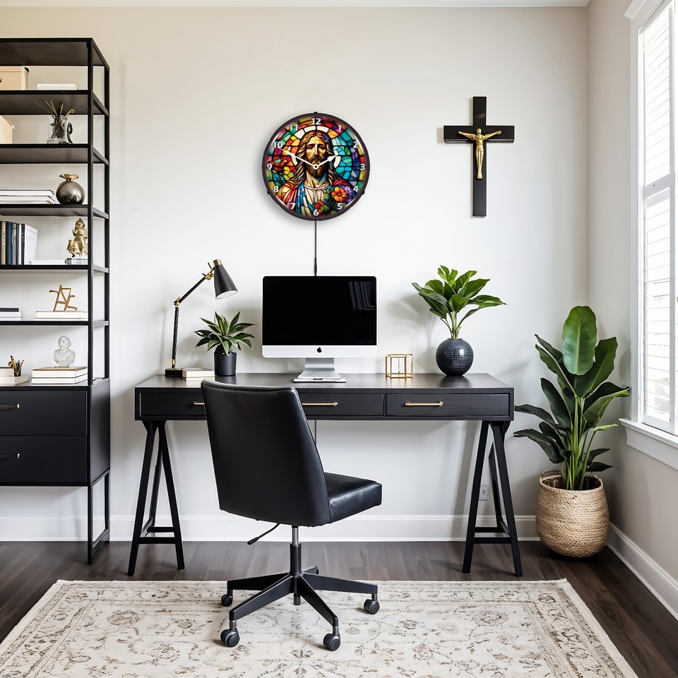 Jesus Christ Church Clock, Lighted Backlit LED Wall Clock Free Shipping ...