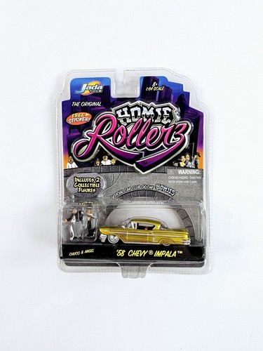 Jada Homie Rollerz Chuco and Angel 1958 Chevy Impala Gold 1/64 New NOS ...