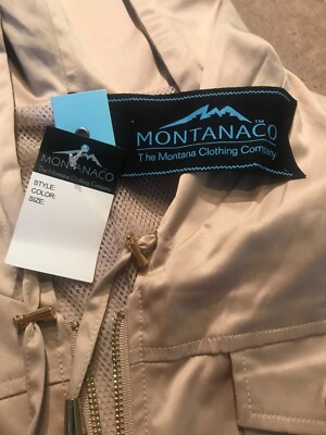 montana clothing company beige tan new NWT vest montanaco light silky ...