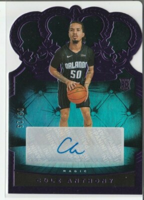 2020-21 Panini Crown Royale Cole Anthony /25 Purple Autograph Auto | eBay