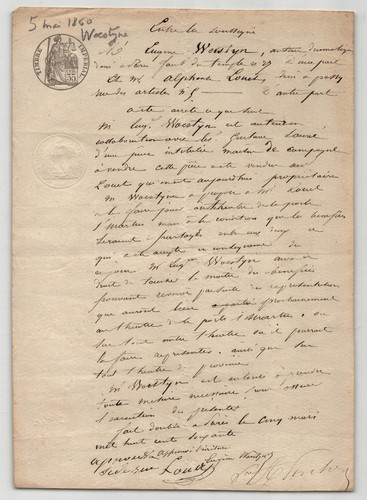Signed Manuscript By Eugène Woestyn – Collection Of 24 Authors ...
