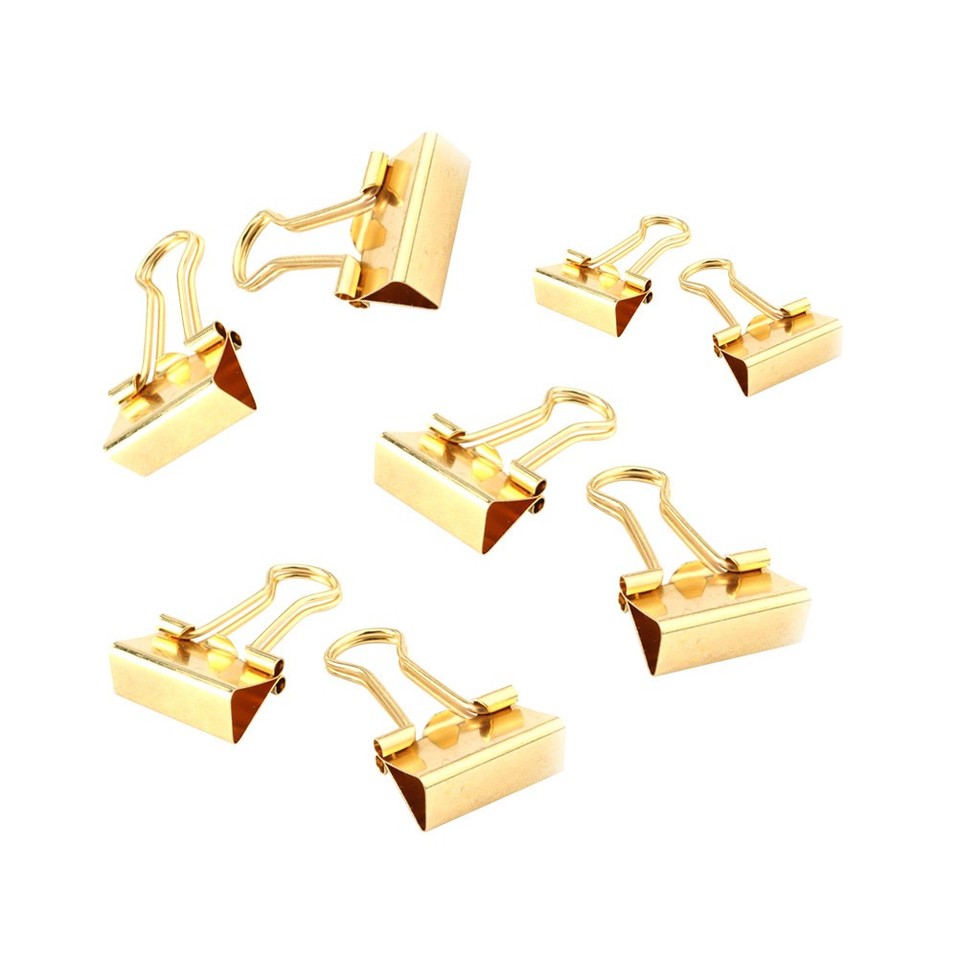 12Pcs Metal Paper Clips Binder Clips Paper Clamp 19mm Fold Back Clips ...