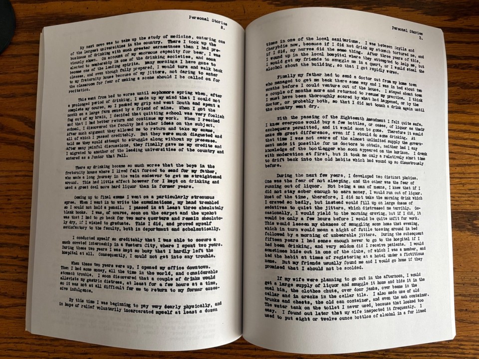 THE ORIGINAL MANUSCRIPT, 1938 - Alcoholics Anonymous Big Book - Very ...