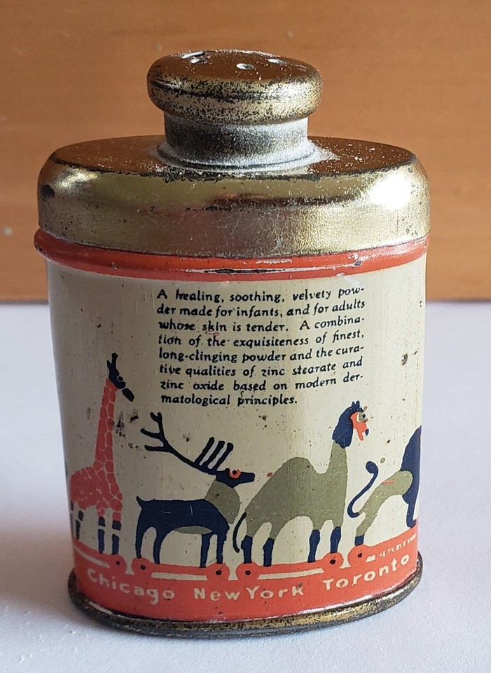 Antique Bauer & Black Baby Talc Tin Talcum Powder Advertising Sample ...