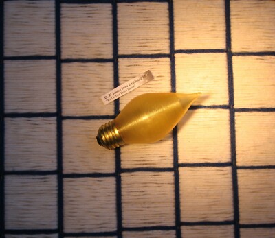 NEW SPUN satin gold AMBER E27 light bulb 40w flame C15 glowescent sub4 ...