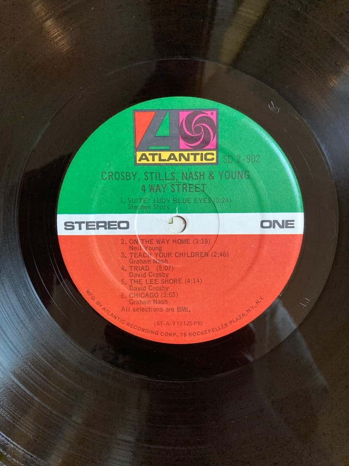 OPENED-- ATLANTIC RECORDS- CSN&Y "Four Way Street" DOUBLE VINYL LP | eBay