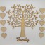 Wooden MDF Tree Set inc. 12 free hearts and Family word - Craft Blank ...