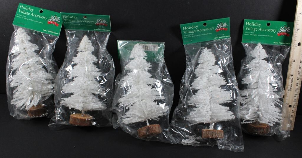 Rite Aid White Christmas Village Trees lot of 11 | eBay
