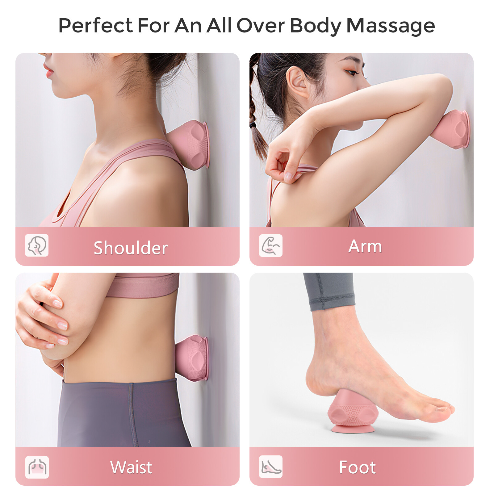 2pcs Myofascial Trigger Point Massage Ball Therapy Roller Deep Tissue