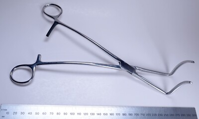 Weck #638218 DeBakey Forceps 11" Curved 90° Angled Stainless Steel ...