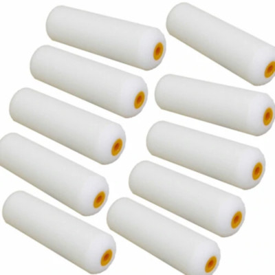 10 PACK MINI FOAM PAINT ROLLER SLEEVES PAINTING DECORATING 4" SPONGE ...