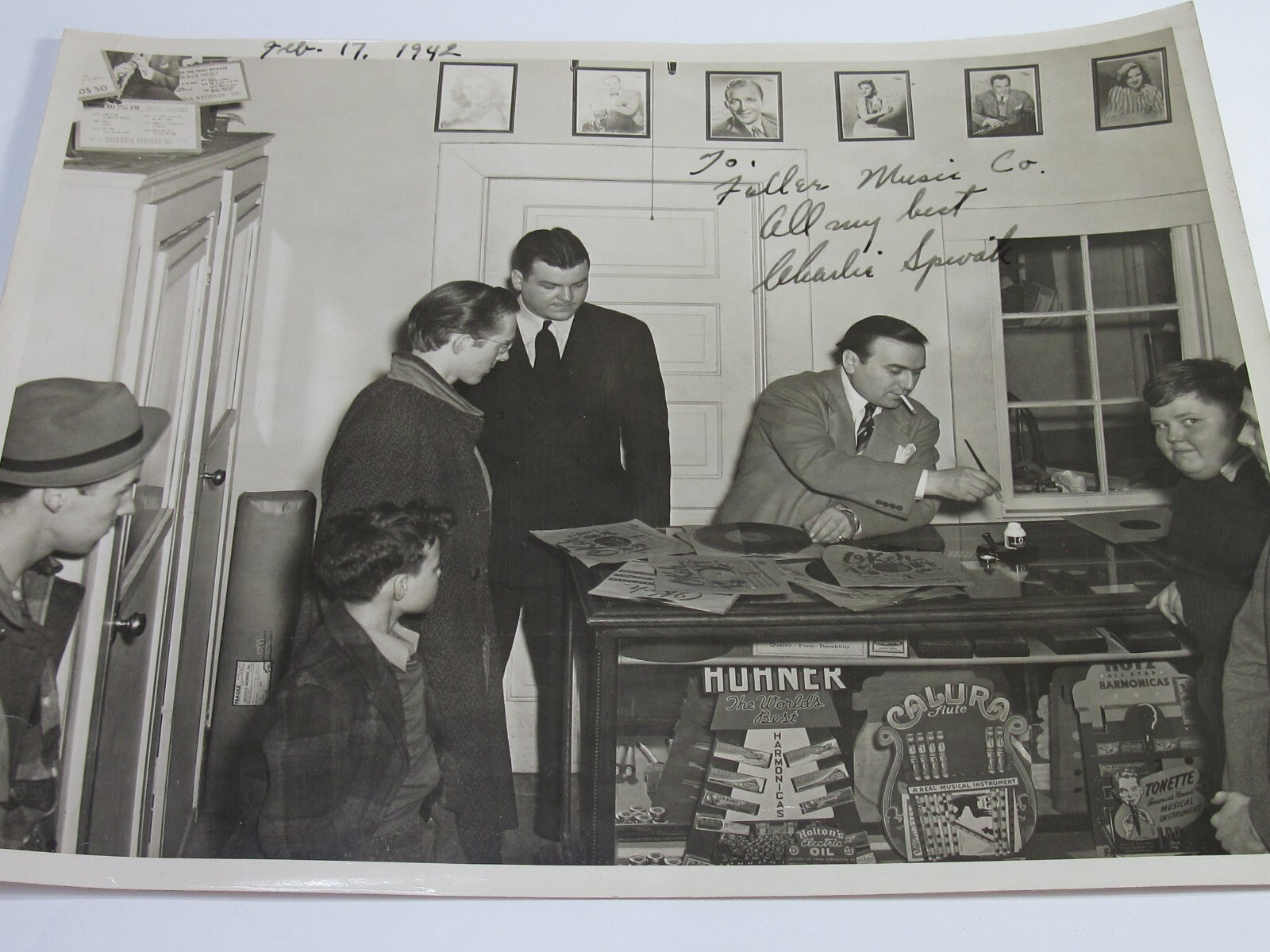 Jimmy Fuller Music Store Durham, NC Charlie Spivak Signing 1942 | eBay