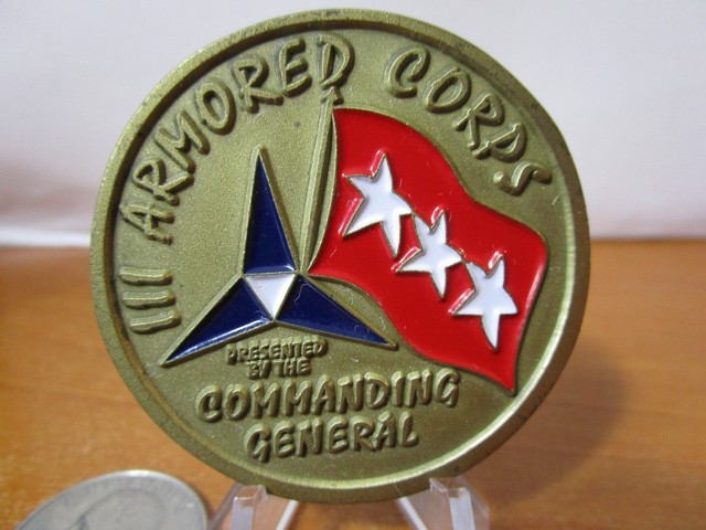 US Army III Armored Corps Commanding General Challenge Coin #5382 | eBay