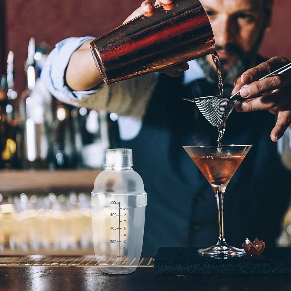 1 Set Shake Pot Transparent Glass Milk Tea Tool Freezing-proof Shake ...