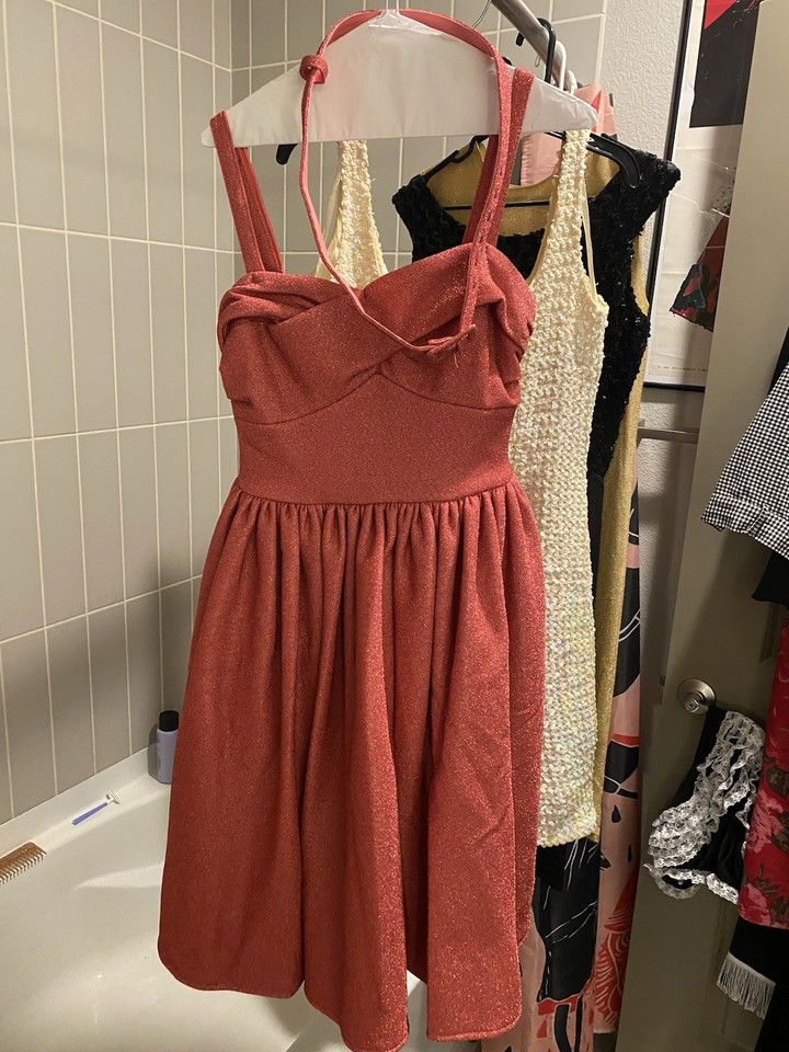 JAWBREAKER SWING DRESS IN CANDY PINK LUREX - VIXEN BY MICHELINE PITT ...