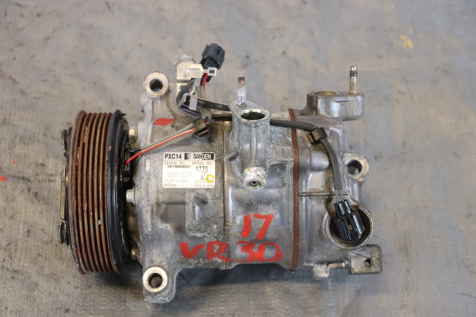 2017 Infiniti Q50 Sedan AWD 3.0 VR30 Turbo OEM A/C Compressor Pump Unit ...