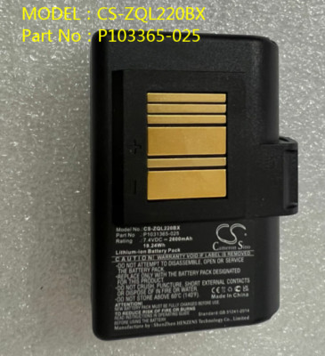 CS-ZQL220BX Battery For Zebra QLN220 320 ZQ500 510 520 610 ZQ620 628 ...