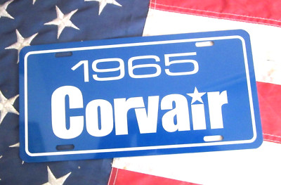 Blue 1965 Chevrolet Corvair license plate car tag 65 Chevy coupe spyder ...