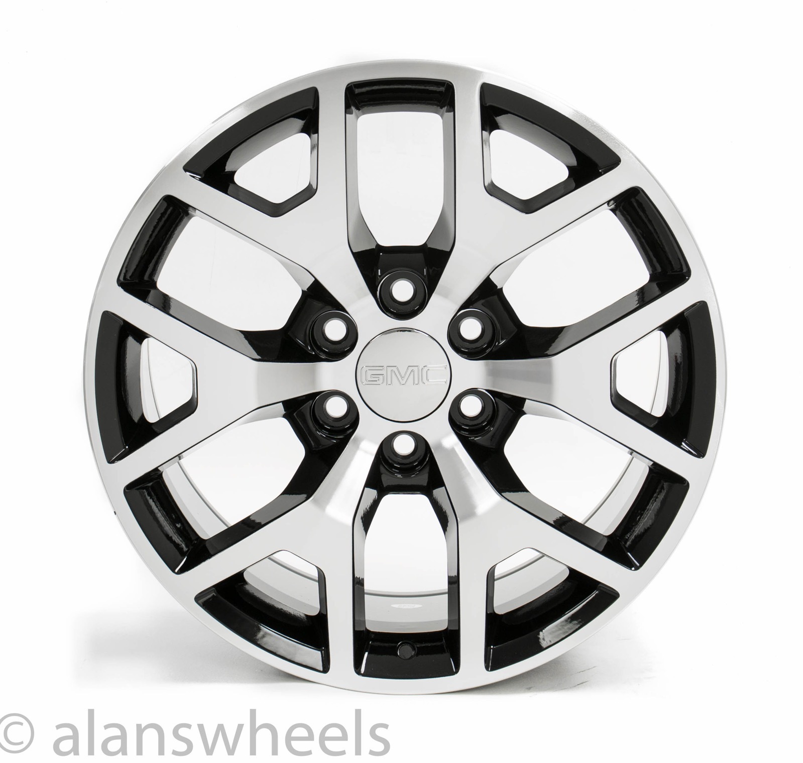 4 NEW GMC Sierra Yukon Denali Black Machined Face 20” Wheels Rims Lug ...