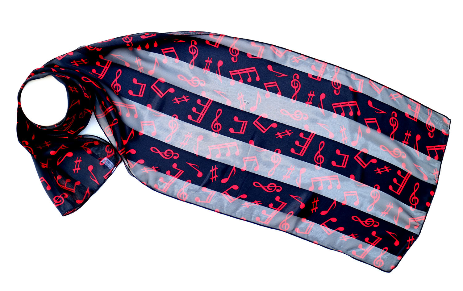 Music note Choirs scarf for Men Women Satin Light Weight [Kongle] | eBay UK