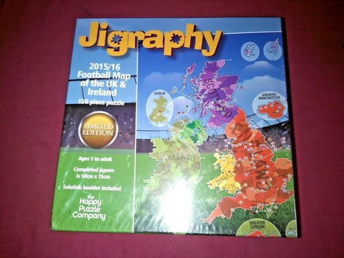 Jigraphy LIMITED EDITION - 2015/16 UK & Ireland Football Map Jigsaw ...