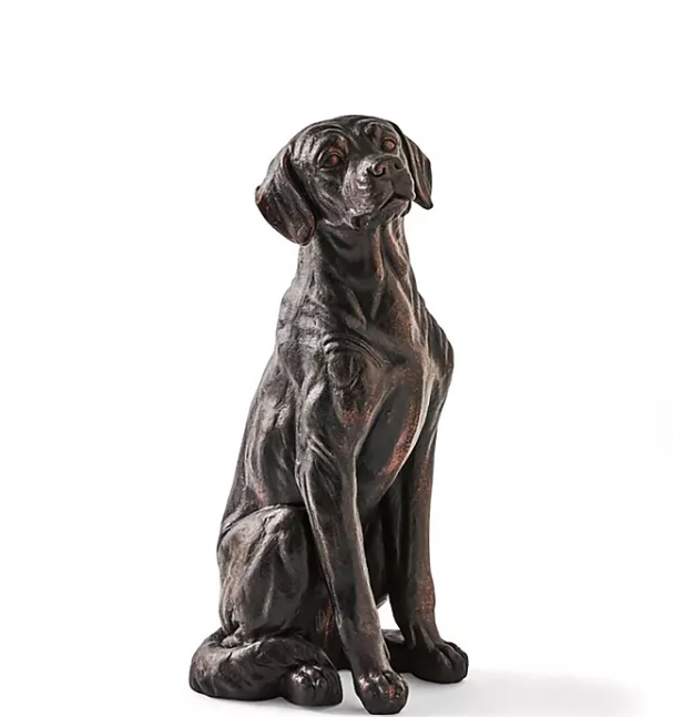 Sitting Labrador Dog Statue, Copper Finish, Durable Polyresin, Weather ...