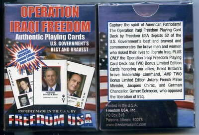 Operation Iraqi Freedom Playing Cards New Sealed President George W ...