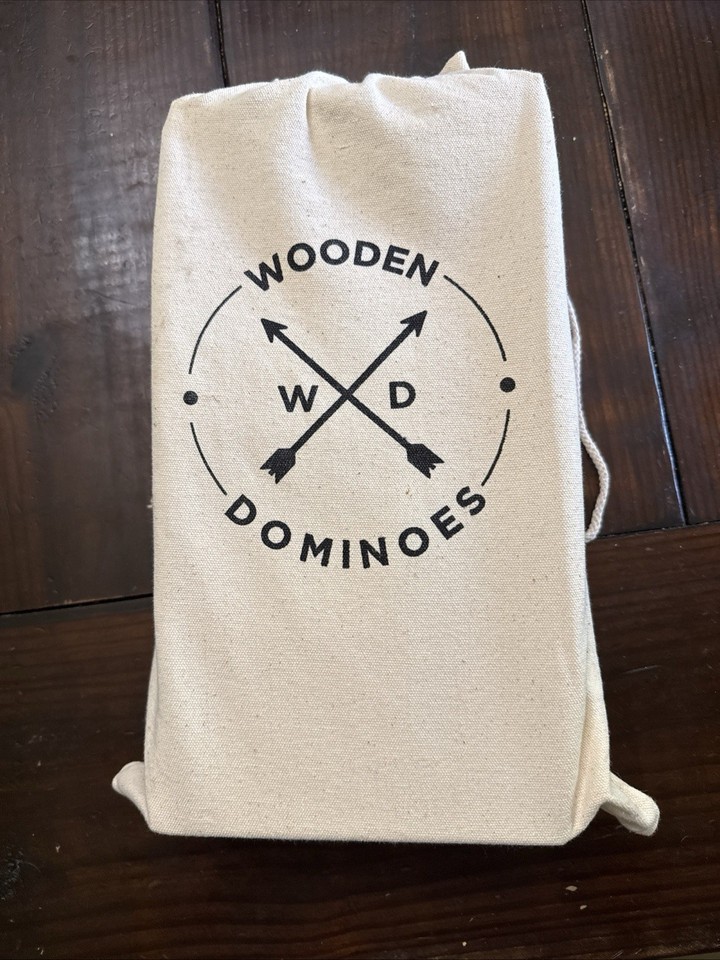 Giant Wooden Dominoes 28-Piece Jumbo Set Natural Wood & Black Dot | eBay