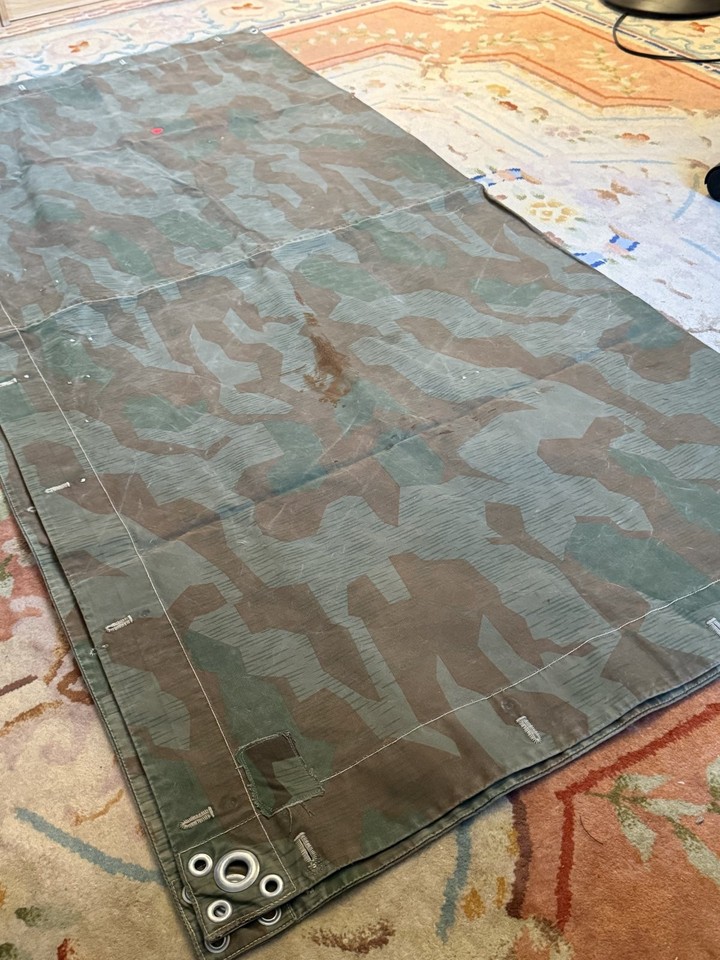 WW2 Era Swiss Issue Zeltbahn Shelter Quarter Splinter Camo German Style ...