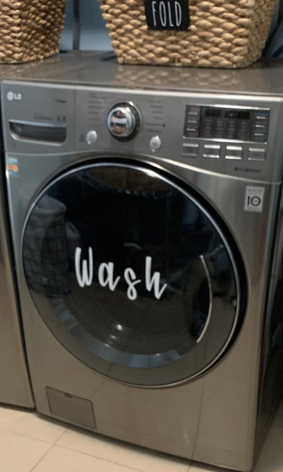 Wash, Dry, Washer decal, Dryer decal, Laundry Room decals, Vinyl Decals ...