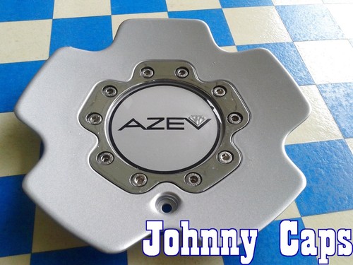AZEV Wheels [78] SILVER Center Caps # Z 0124 Custom Wheel Metal Center ...