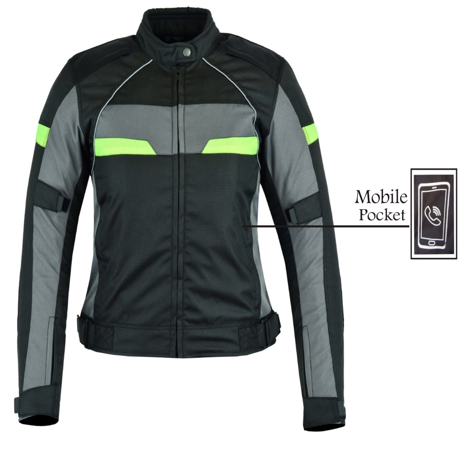 Women's Textile Biker Riding CE Armored Waterproof All-Weather ...