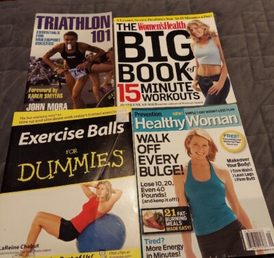 Lot Of 4 Women's Workout Books Triathalon 101, Big Book Of 15 Minute ...