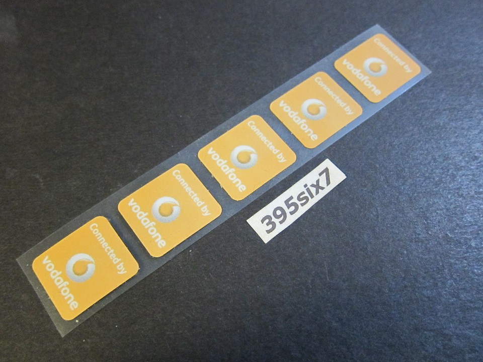 5 Pcs Connected by vodafone Sticker 16.5mm x 19.5mm | eBay