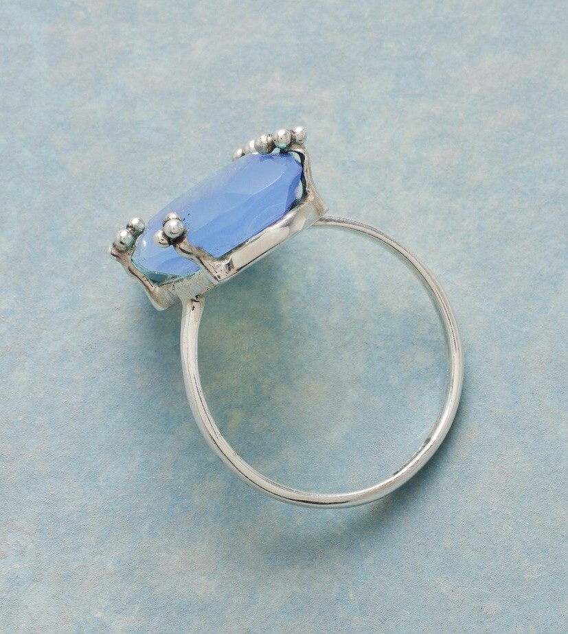 NWT Sundance Catalog Silver Blue Onyx “Glacier Lake Ring” size 7.5-8 ...