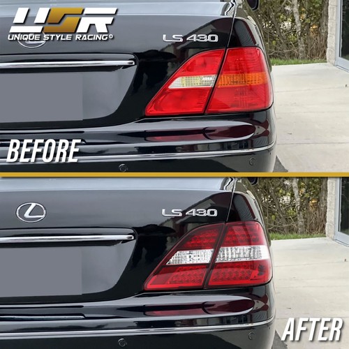 JDM Style LED Upgrade Red/Clear 4 Pc Tail Light For 2001-2003 Lexus ...