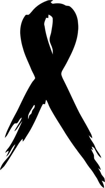 Breast Cancer Ribbon Torn Ragged Vinyl Car Window Laptop Decal Sticker ...