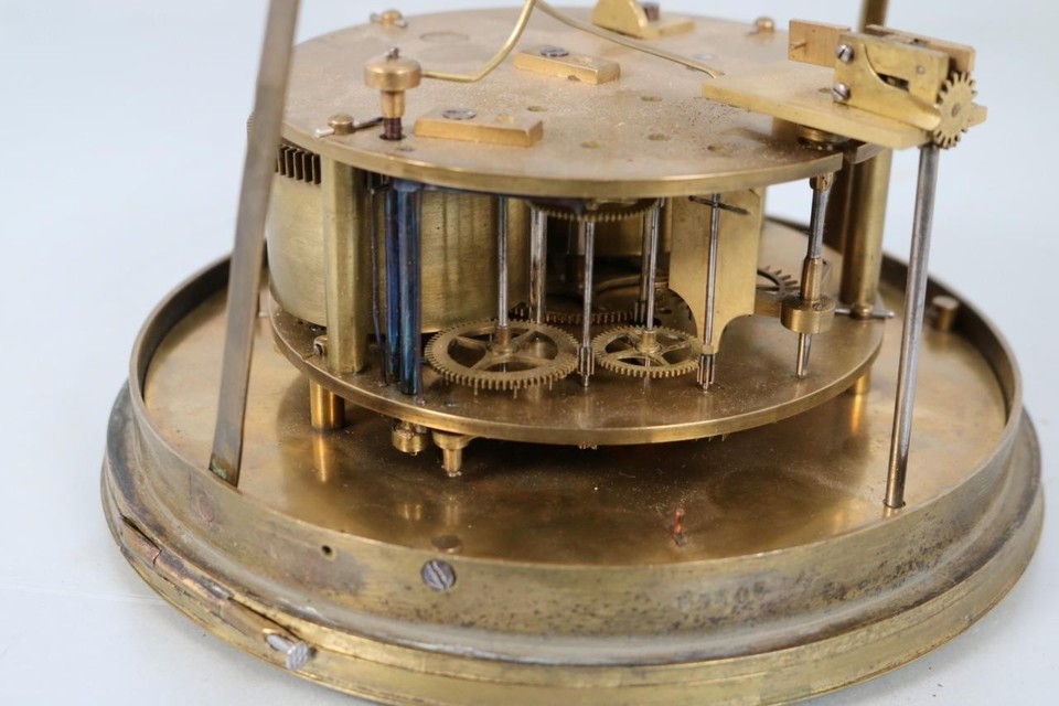 LARGE ANTIQUE FRENCH CLOCK MOVEMENT S.Marti STUNNING OPEN PORCELAIN ...