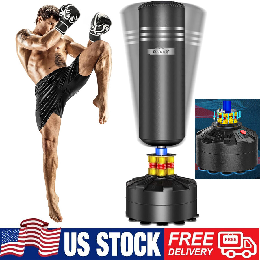Heavy Punching Bag Boxing Free Standing 69" Fitness Cardio Training ...