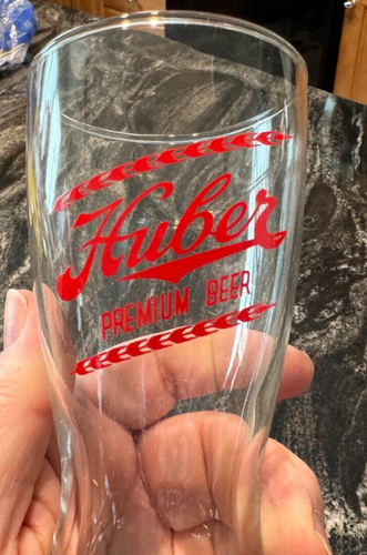 B) VINTAGE HUBER BEER ACL DRINKING GLASS JOS HUBER BREWING CO MONROE WI ...
