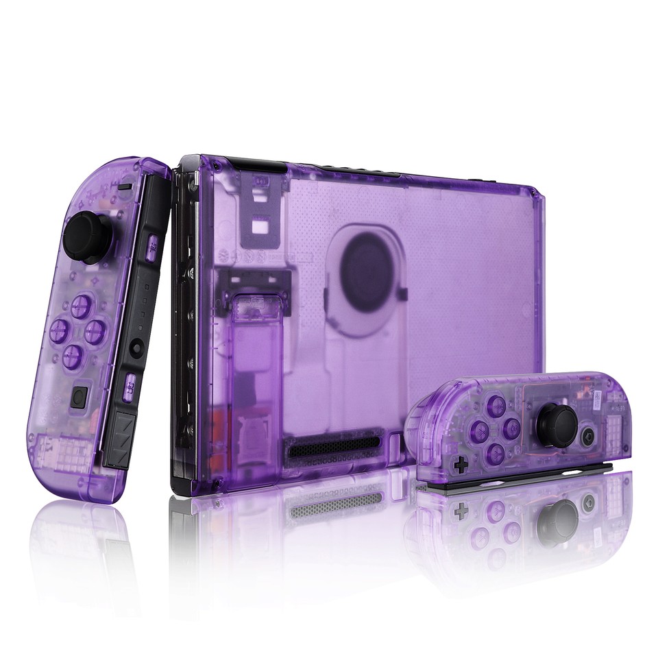 Clear Atomic Purple Full Set Housing Shell Case With Buttons for ...